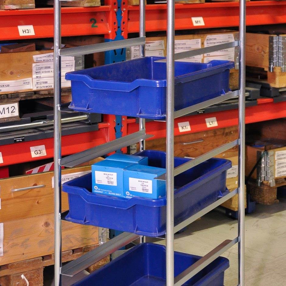 Backvagn Walter, 8 plan, 460 x 590 x 1880 mm, kap. 150 kg, elförzinkad ...