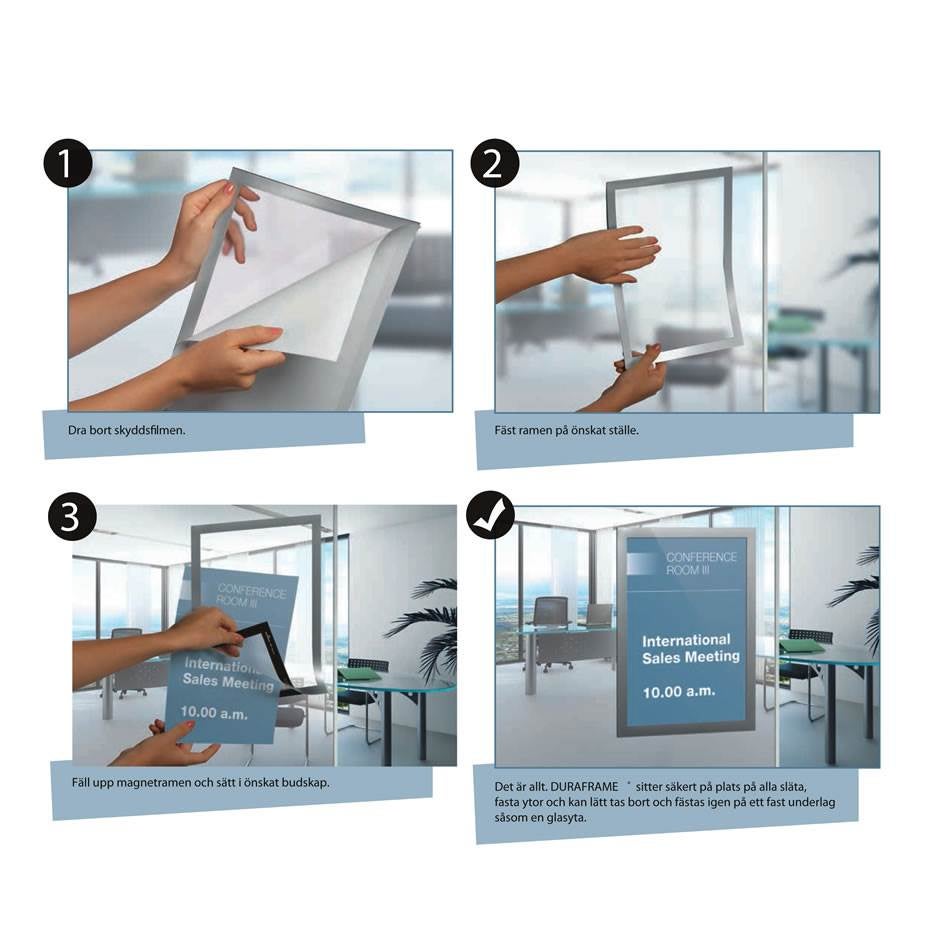 Magnetram Duraframe A6, transarent front, 5-pack